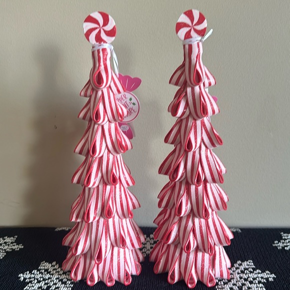 peppermint square | Holiday | Peppermint Square Christmas Ribbon Trees ...